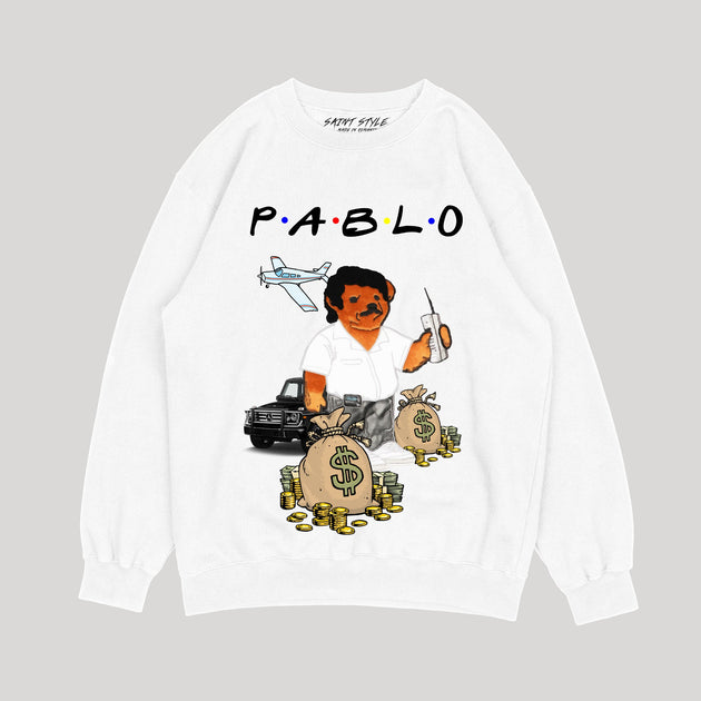 Bluza PABLO FRIENDS White – SaintStyle.ro
