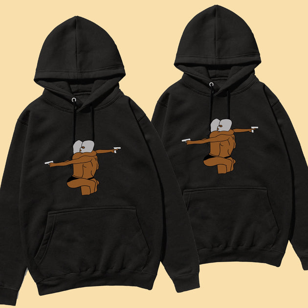 Set 2 Hanorace Cuplu Bad and Boujee Negre – SaintStyle.ro
